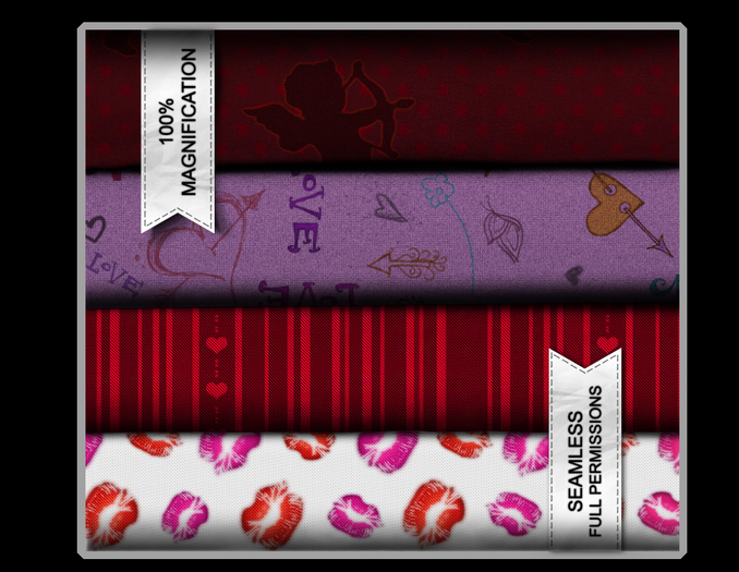 Second Life Marketplace - [textures] Valentine Fabric Pack [full perm]